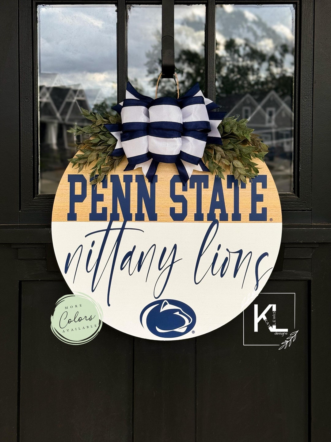 Penn State Wreath | Penn State Sign| Penn State Door Hanger | Penn ...