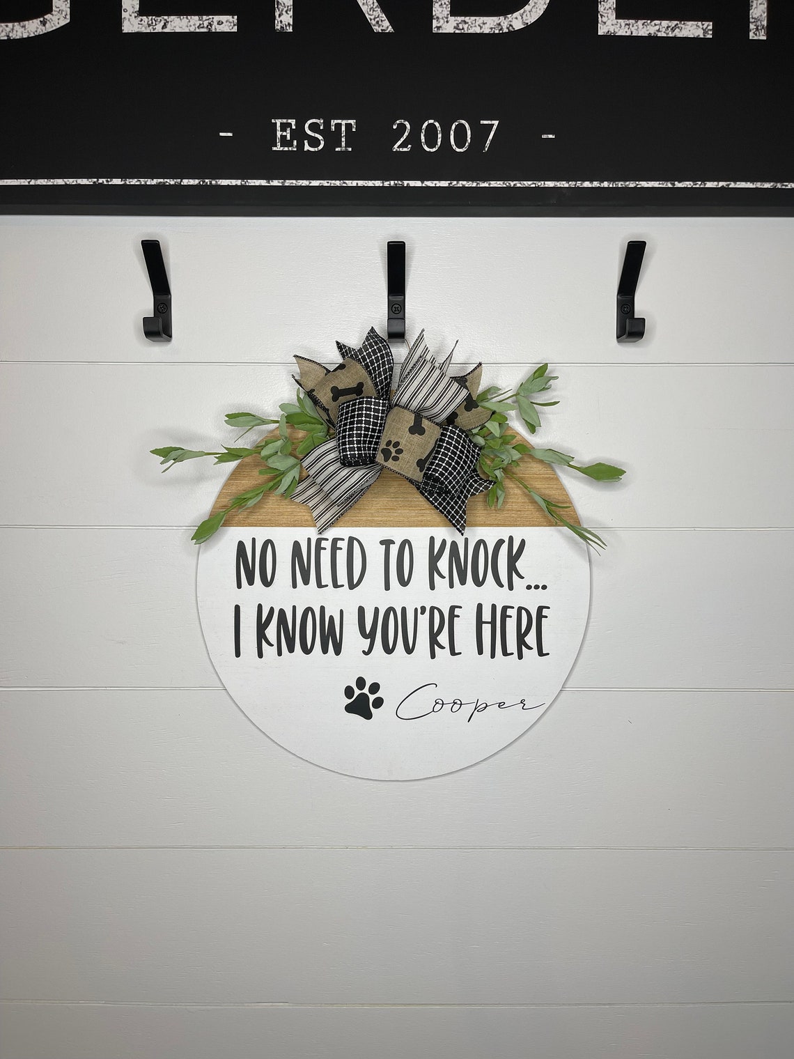 Dog Door Hanger Dog Door Sign Front Door Decor Front | Etsy