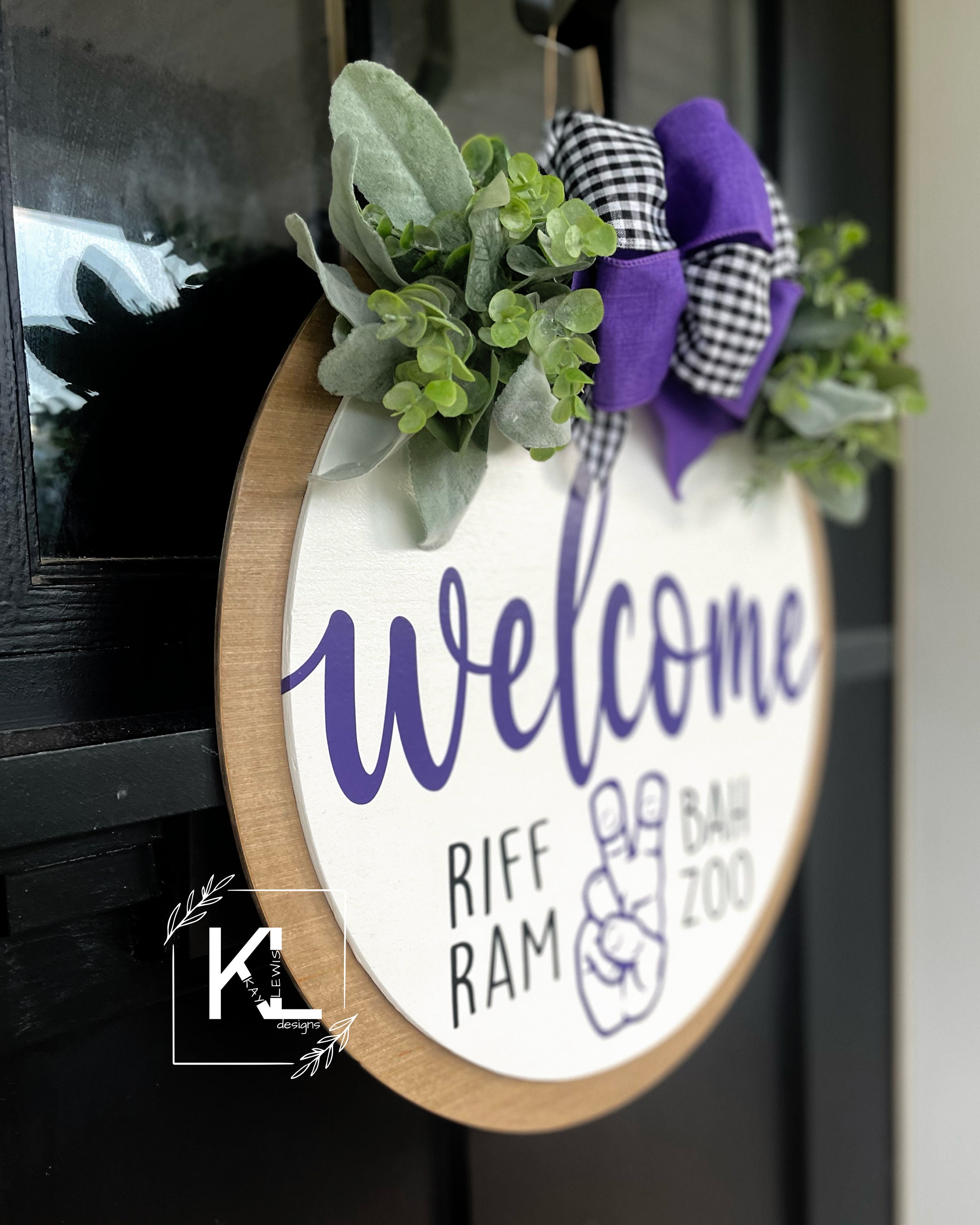 TCU Front Door Decor | TCU Horned Bullfrongs Sign | Sports Sign | Texas ...