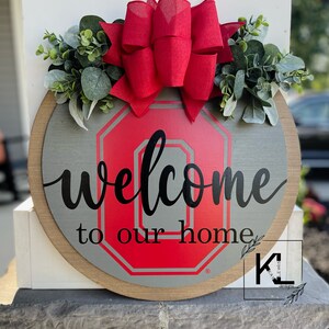 Ohio State Door Hanger | Ohio State Buckeyes | Ohio State Wreath ...