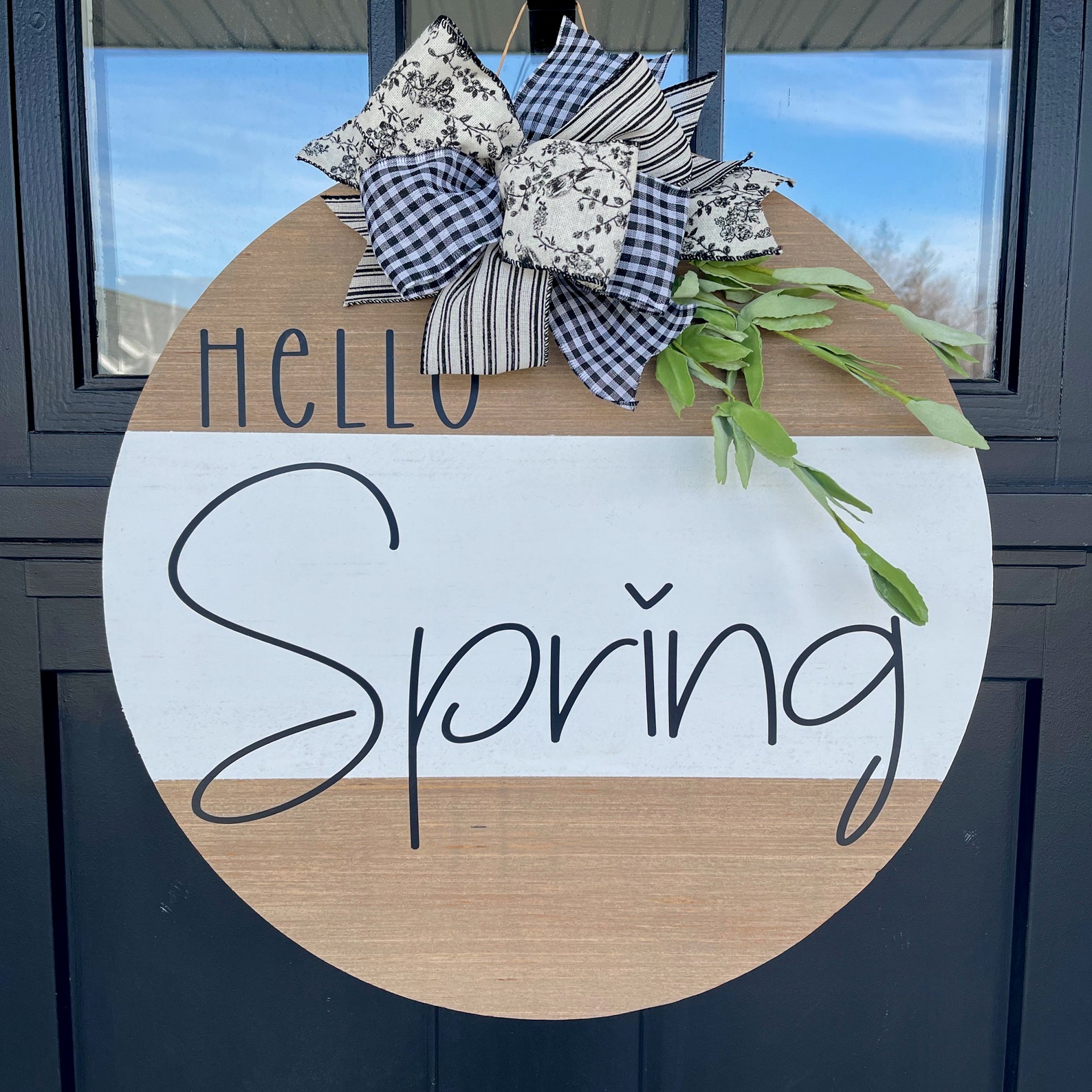 Hello Spring Door Hanger Easter Door Hanger Front Door | Etsy