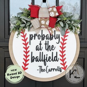 Sports Front Door Decor | Baseball Welcome Sign | Spring Wreath ...