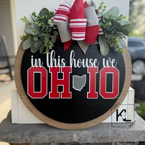 Ohio State Door Hanger | Ohio State Buckeyes | Ohio State Wreath ...