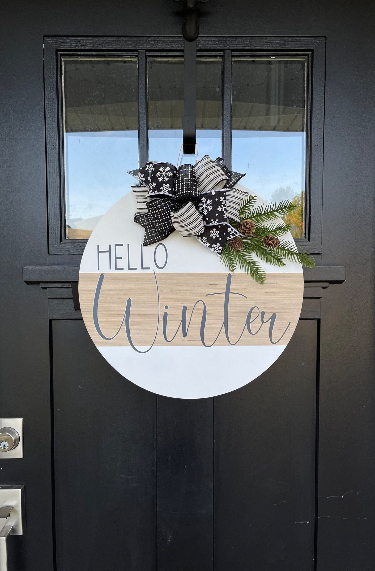 Winter Front Door Decor Front Door Wreath Winter Wreath - Etsy