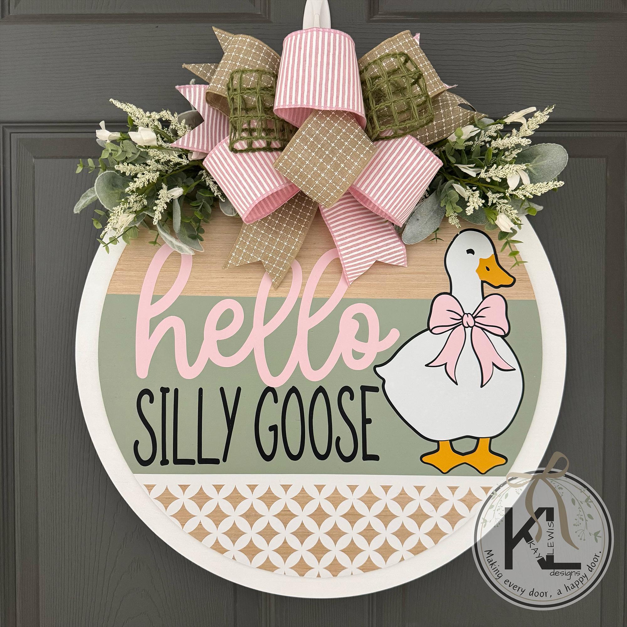 Front Door Hanger | Hi Door Hanger | Goose Door Hanger | Hey Silly ...