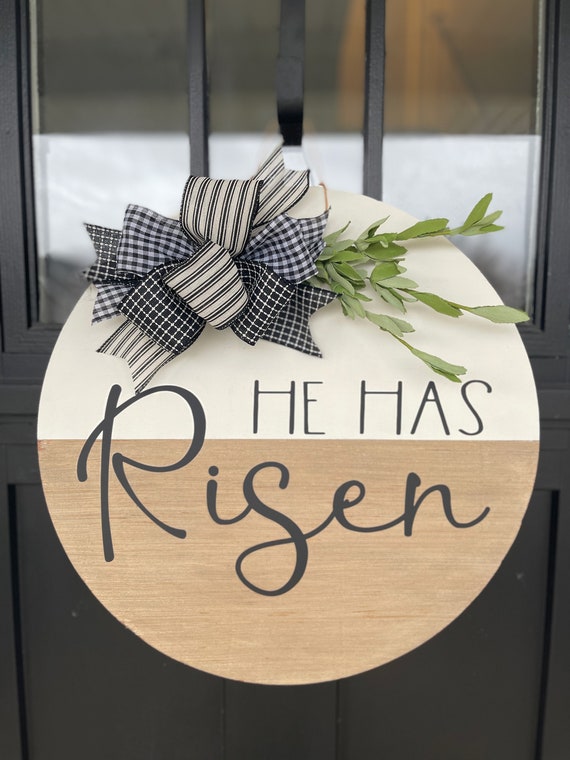 He Has Risen Door Hanger He is Risen Door Hanger Easter | Etsy