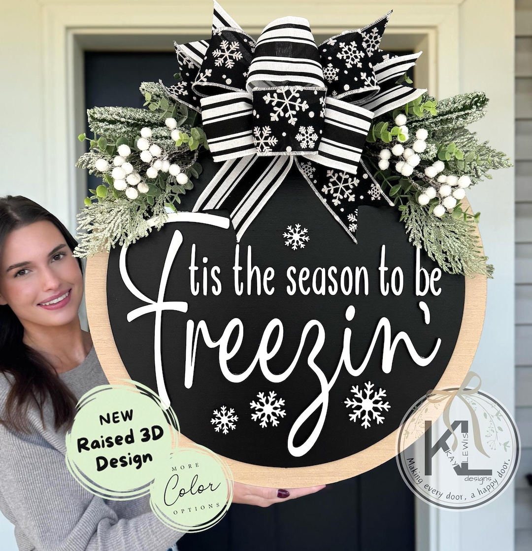 Winter Front Door Decor | Winter Wreath | Door Hanger | Front Door ...