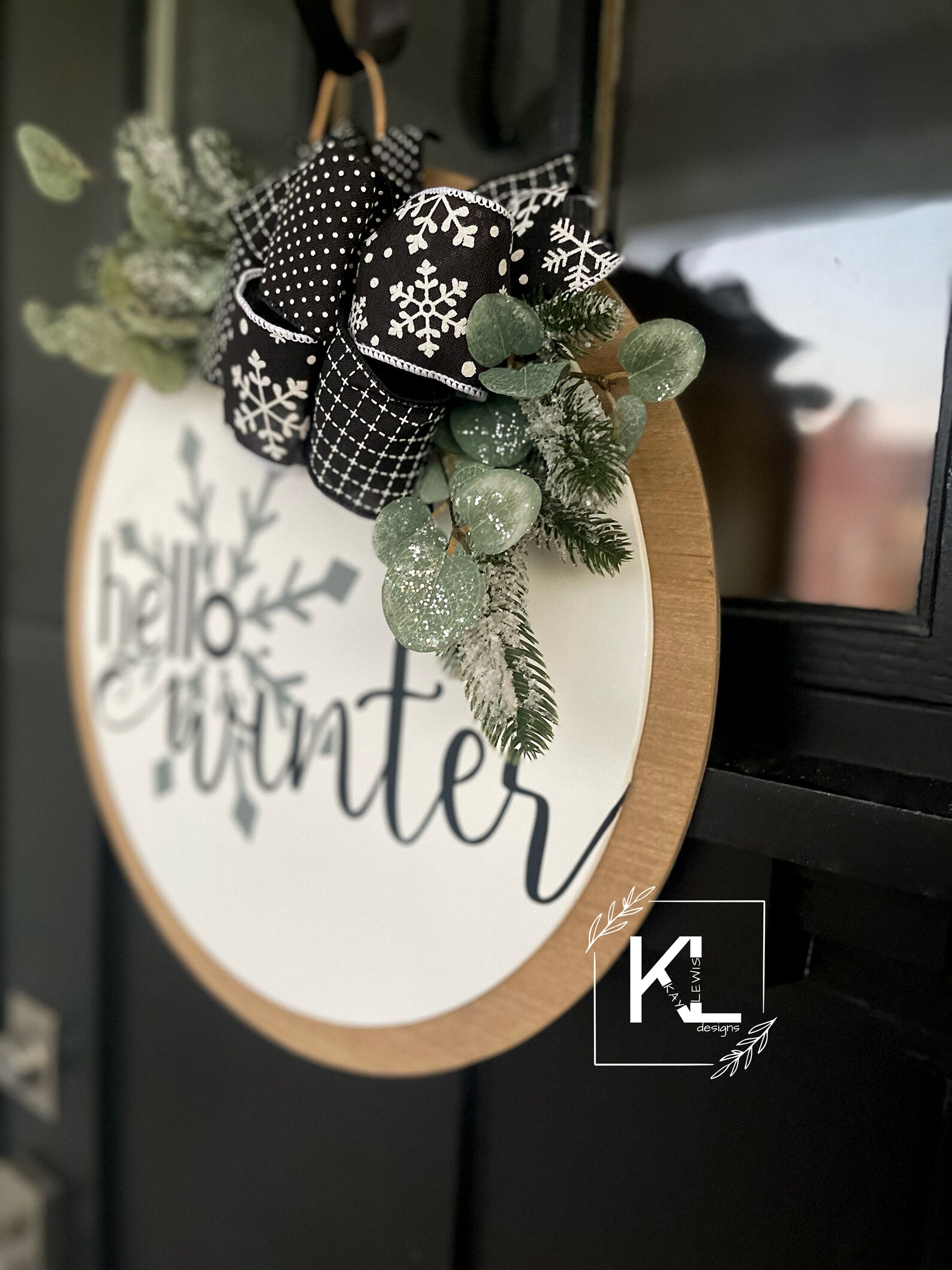 Winter Front Door Decor | Let It Snow | Snowflake Front Door Wreath ...