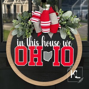 Ohio State Door Hanger | Ohio State Buckeyes | Ohio State Wreath ...