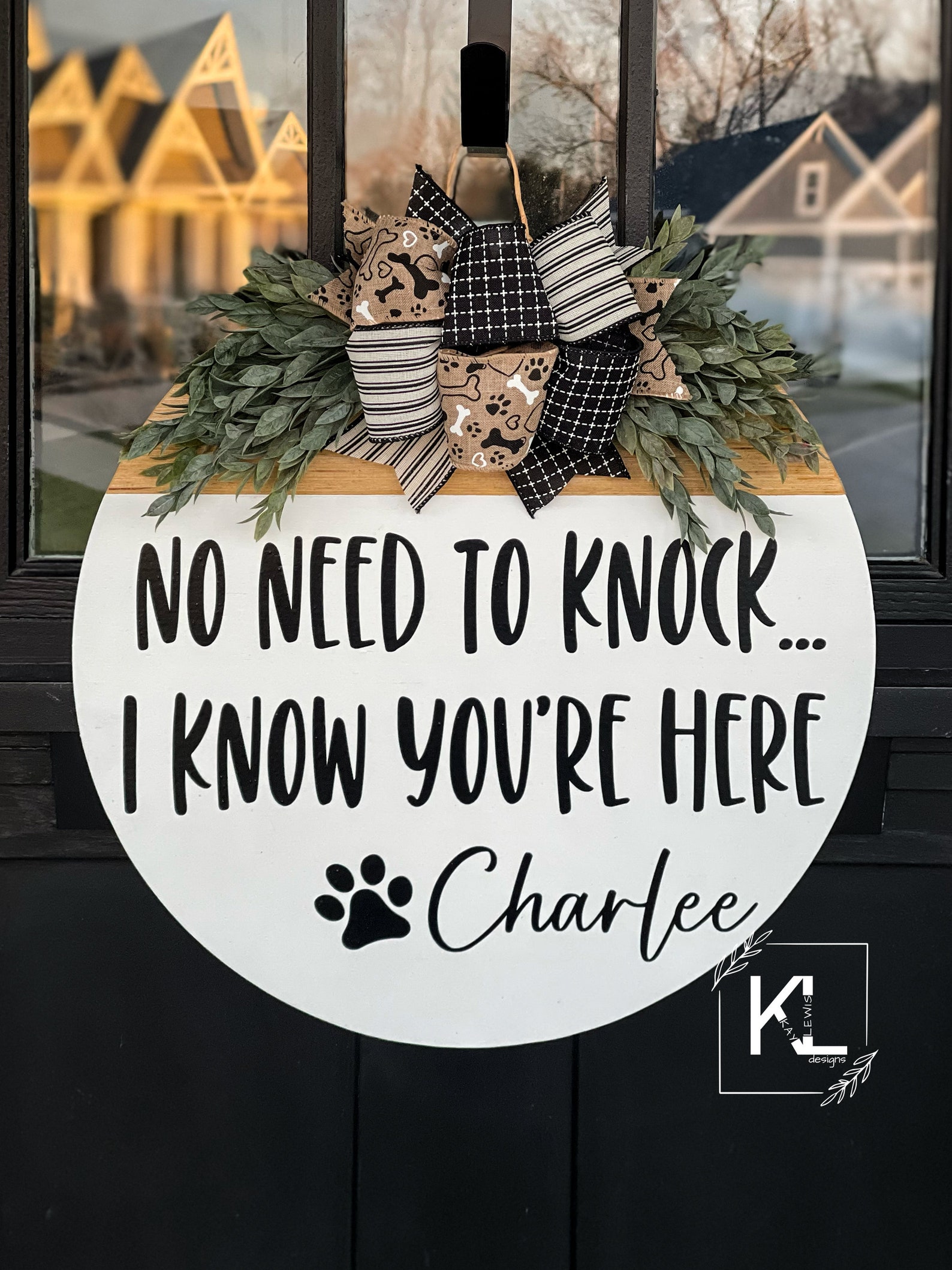 Dog Door Hanger | Dog Door Sign | Front Door Decor | Front Porch Sign ...