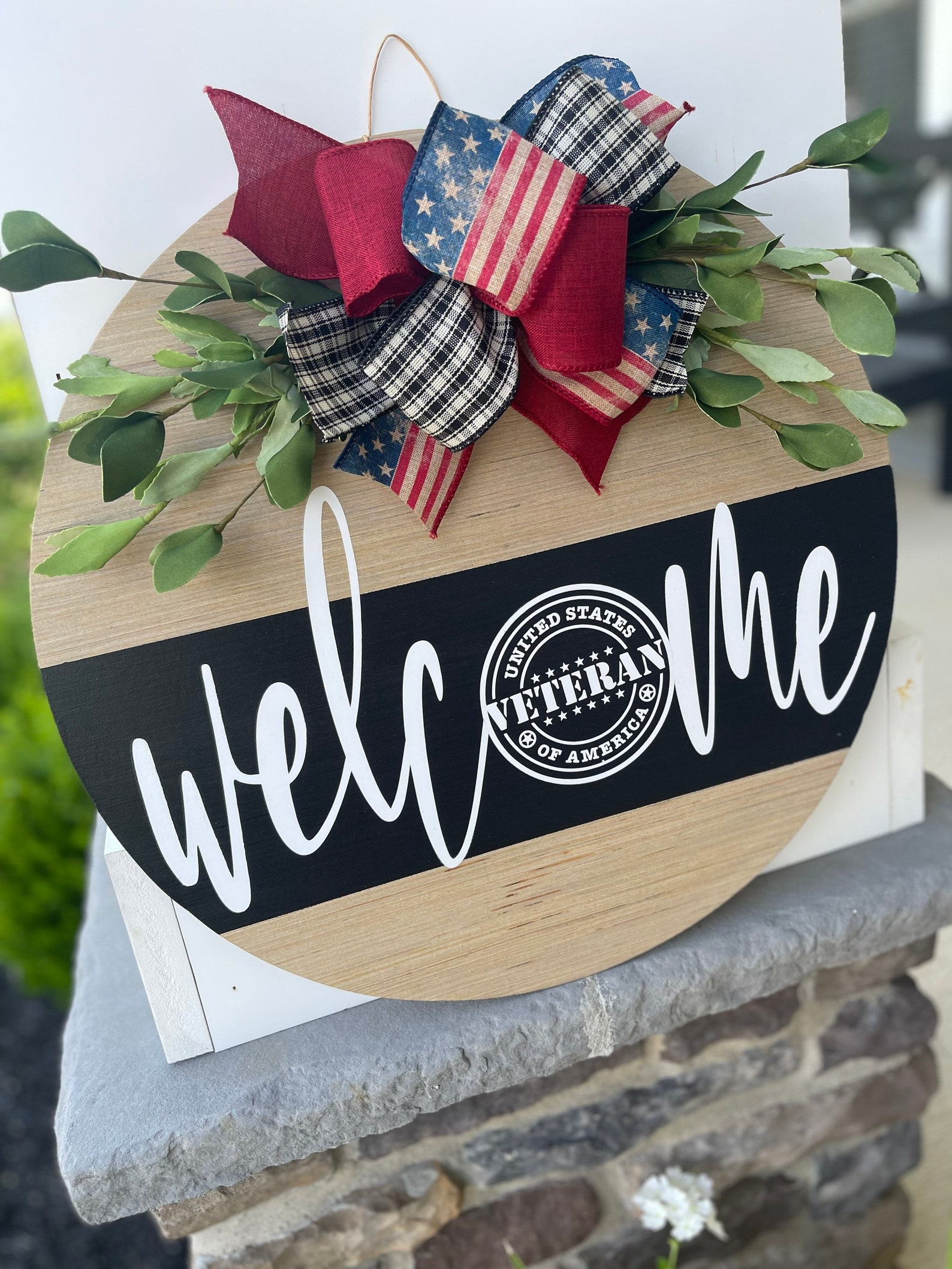 Veteran Door Hanger | Marine Sign | Army Sign | Patriotic Decor | Front ...