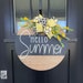 Hello Summer Door Hanger | Lemon Front Door Decor | Lemon Door Sign ...