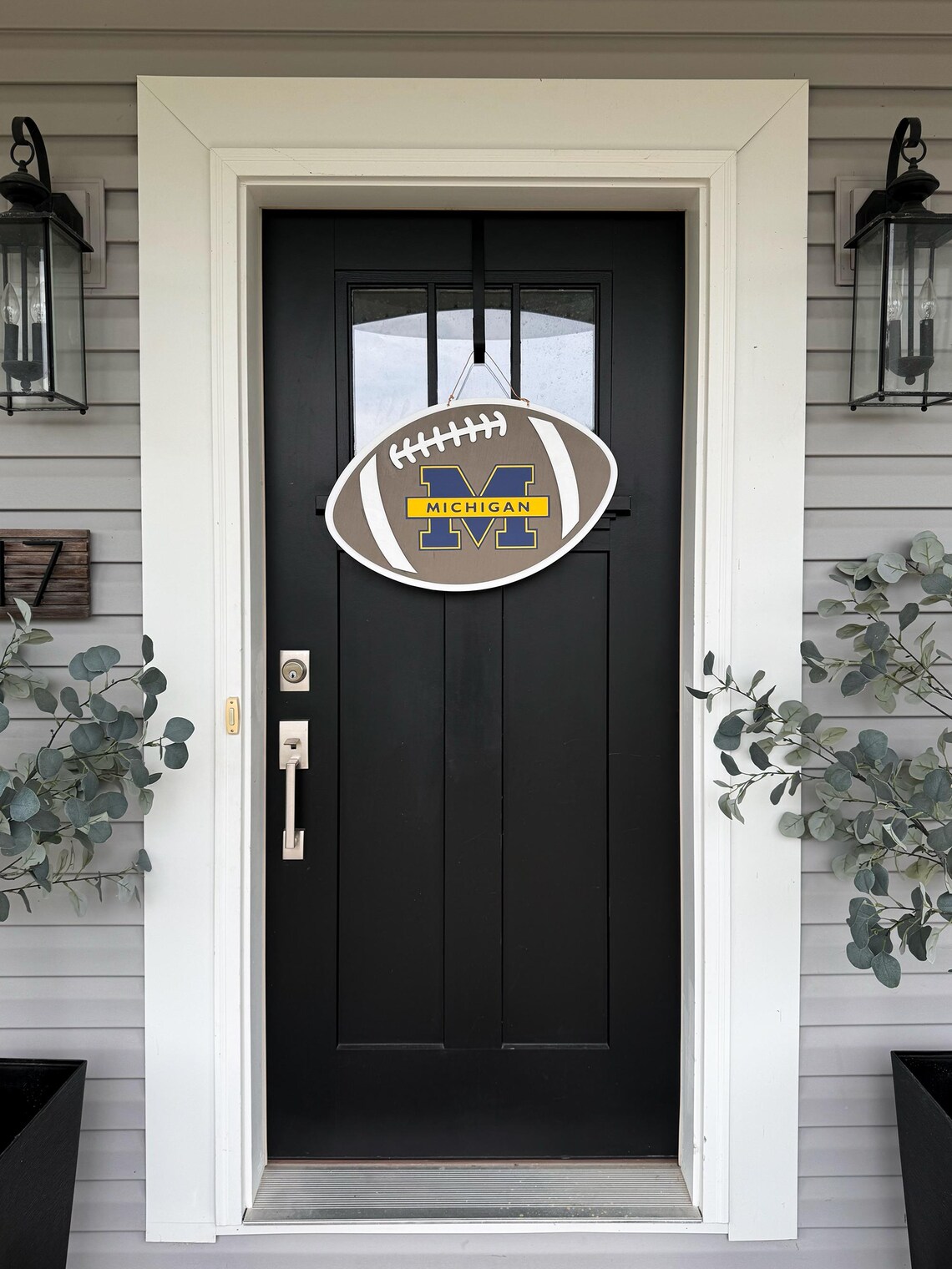 OSU Football Door Hanger | Front Door Decor | Football Wreath | Custom ...