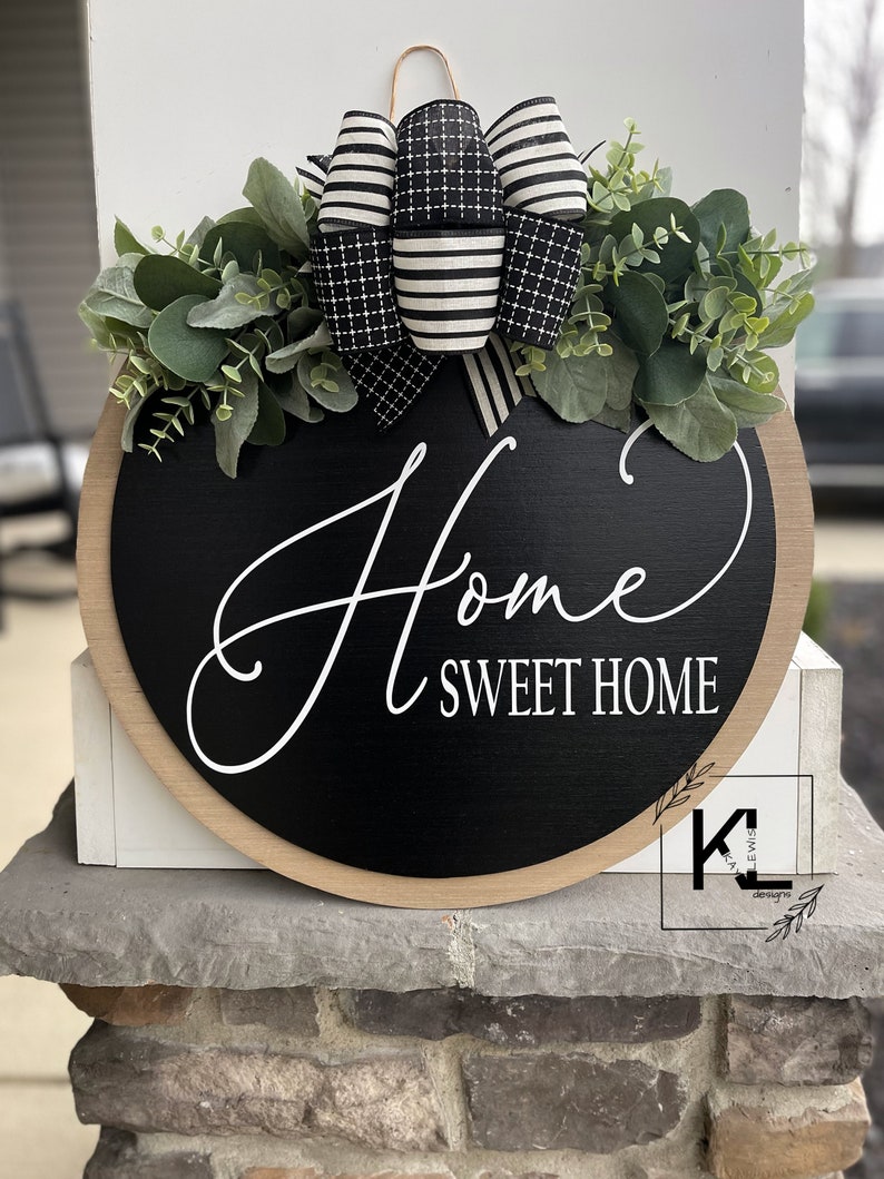 Front Door Decor | Home Sweet Home | Front Door Wreath | Front Door ...