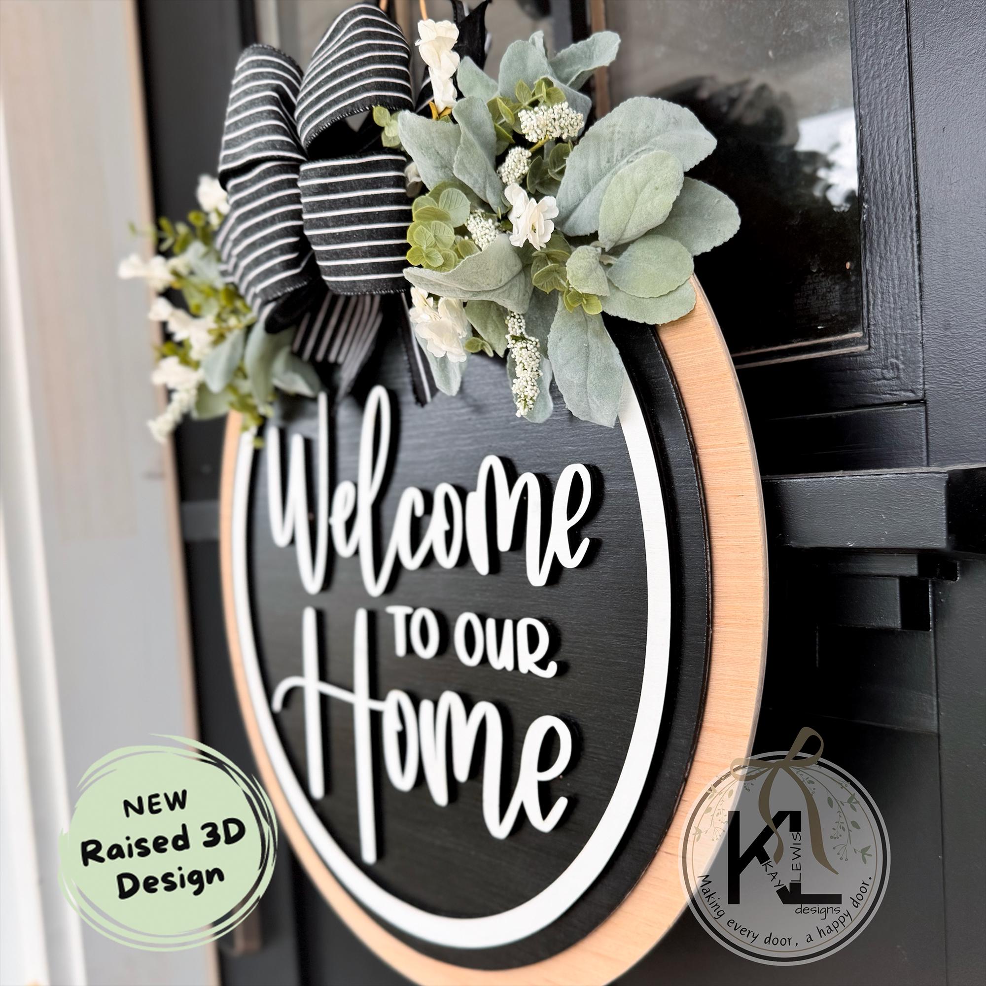 Front Door Decor | Front Door Wreath | Welcome to Our Home | Front Door ...