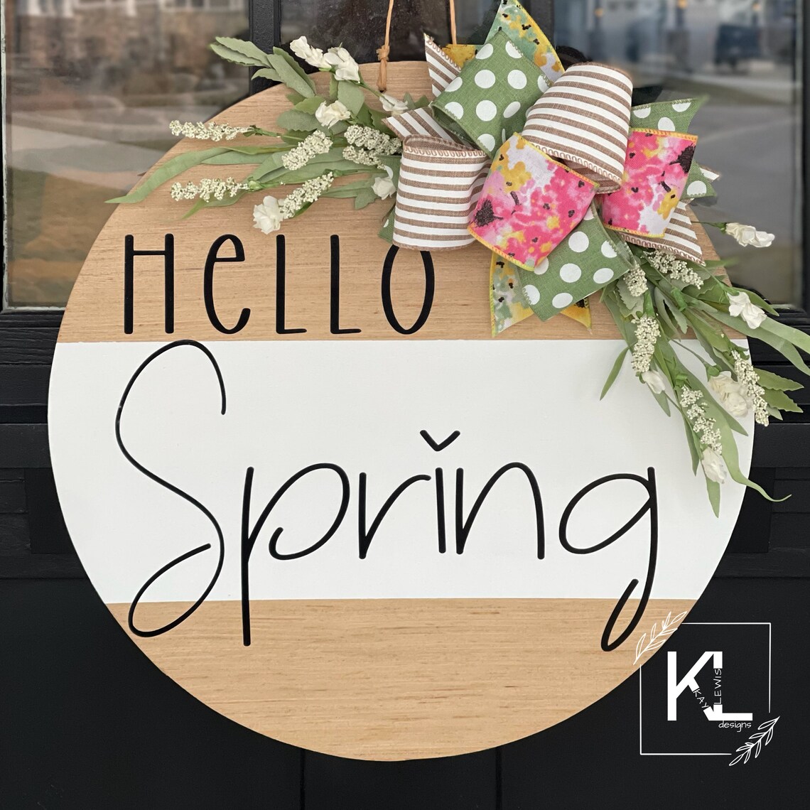 Hello Spring Door Hanger | Easter Door Hanger | Front Door Decor ...