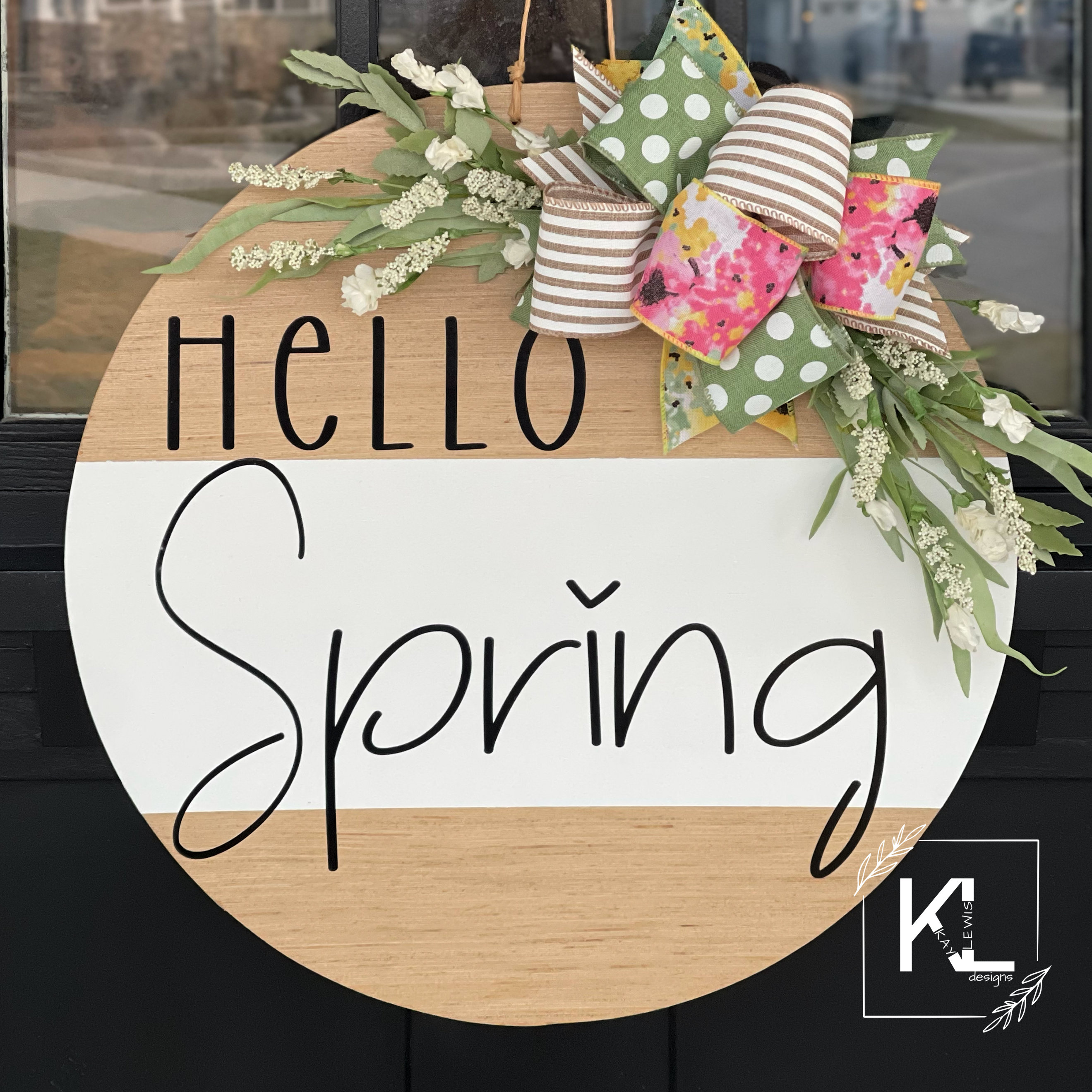 Hello Spring Door Hanger | Easter Door Hanger | Front Door Decor ...