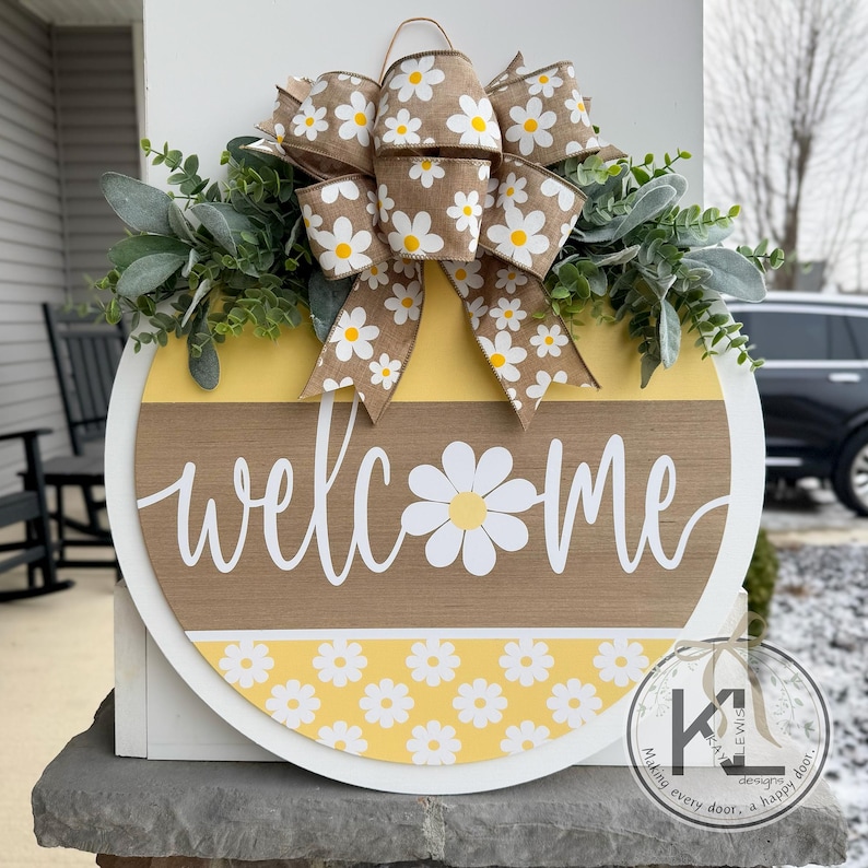Spring Door Hanger | Front Door Decor | Spring Wreath | Spring Decor ...