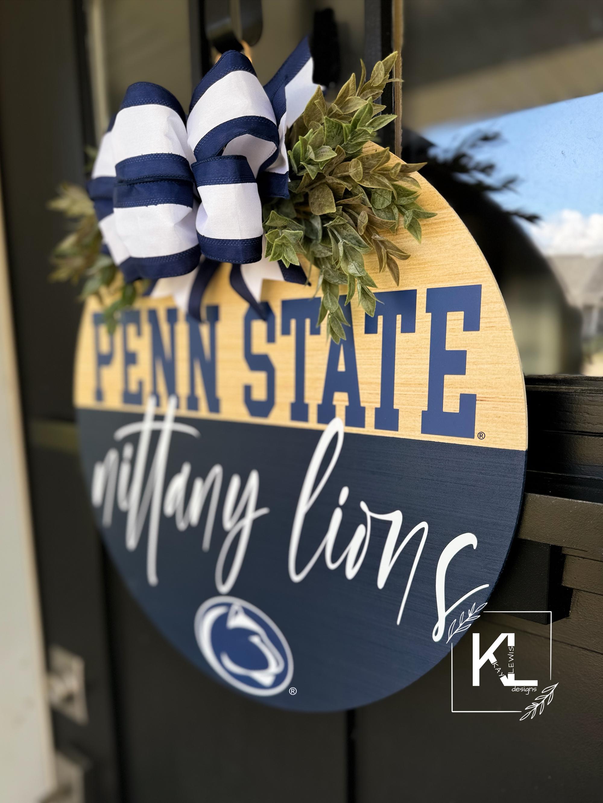 Penn State Wreath | Penn State Sign| Penn State Door Hanger | Penn ...