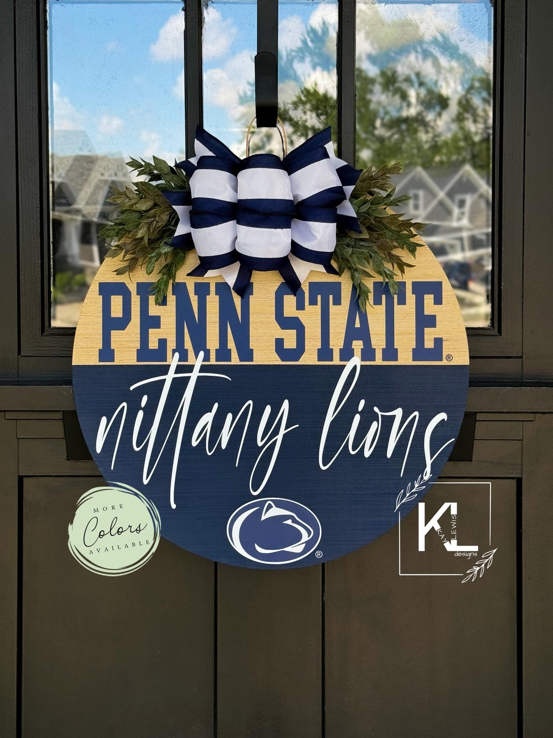 Penn State Wreath | Penn State Sign| Penn State Door Hanger | Penn ...