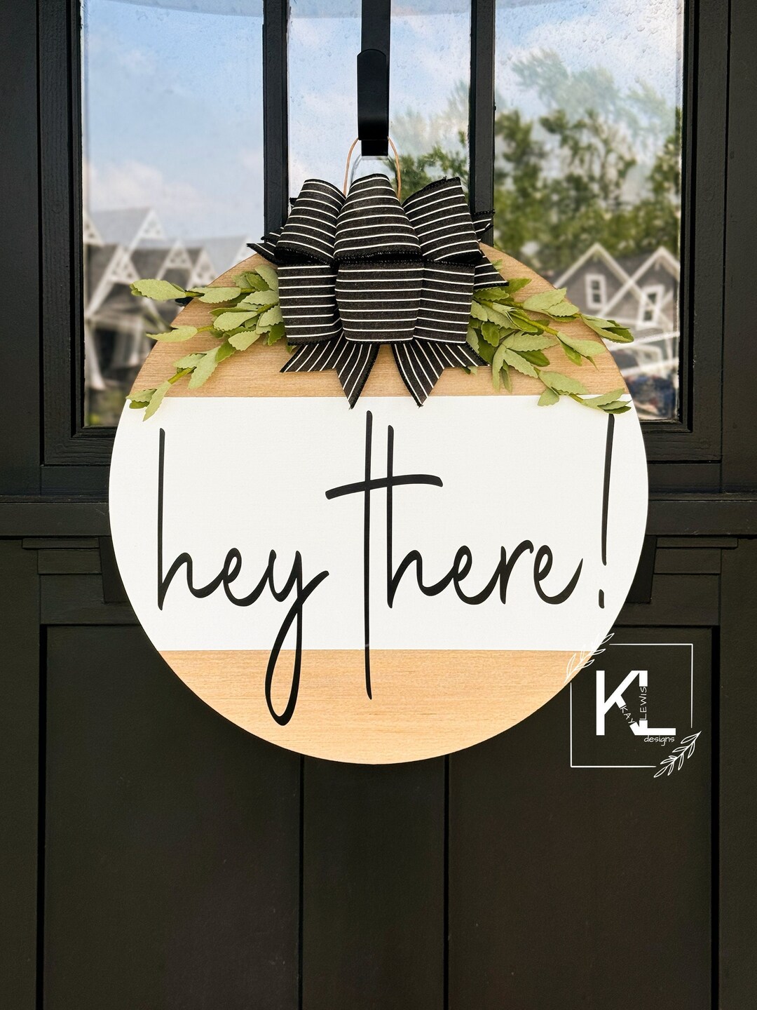 Front Door Decor | Hello Door Hanger | Hi Sign | Personalized | Front ...