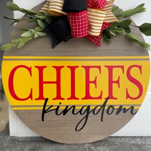 Kansas City Chiefs Sign | Chiefs Door Hanger | KC Chief Door Sign ...