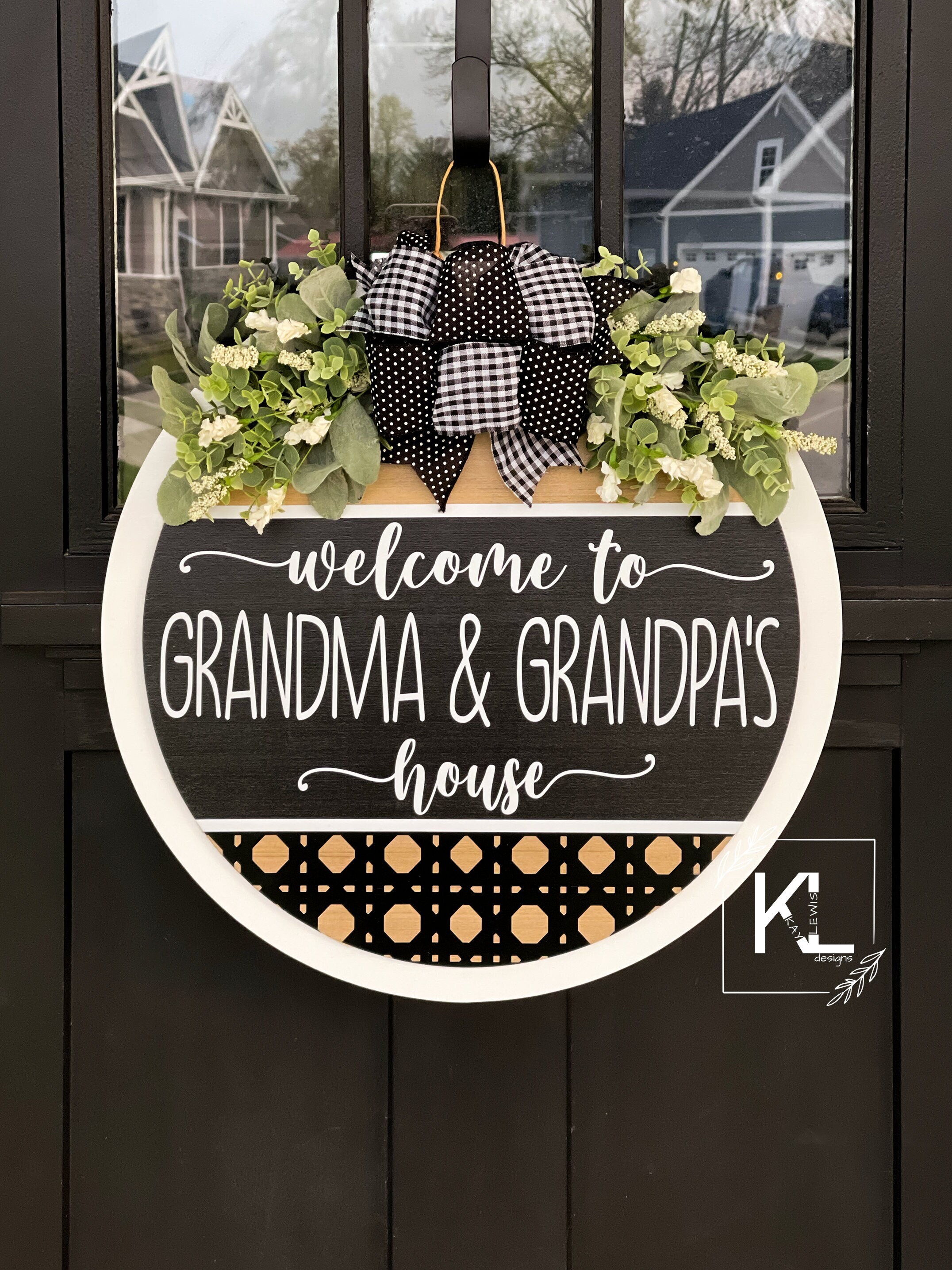 Front Door Decor | Grandparents Sign | Welcome to Grandma and Grandpa's ...