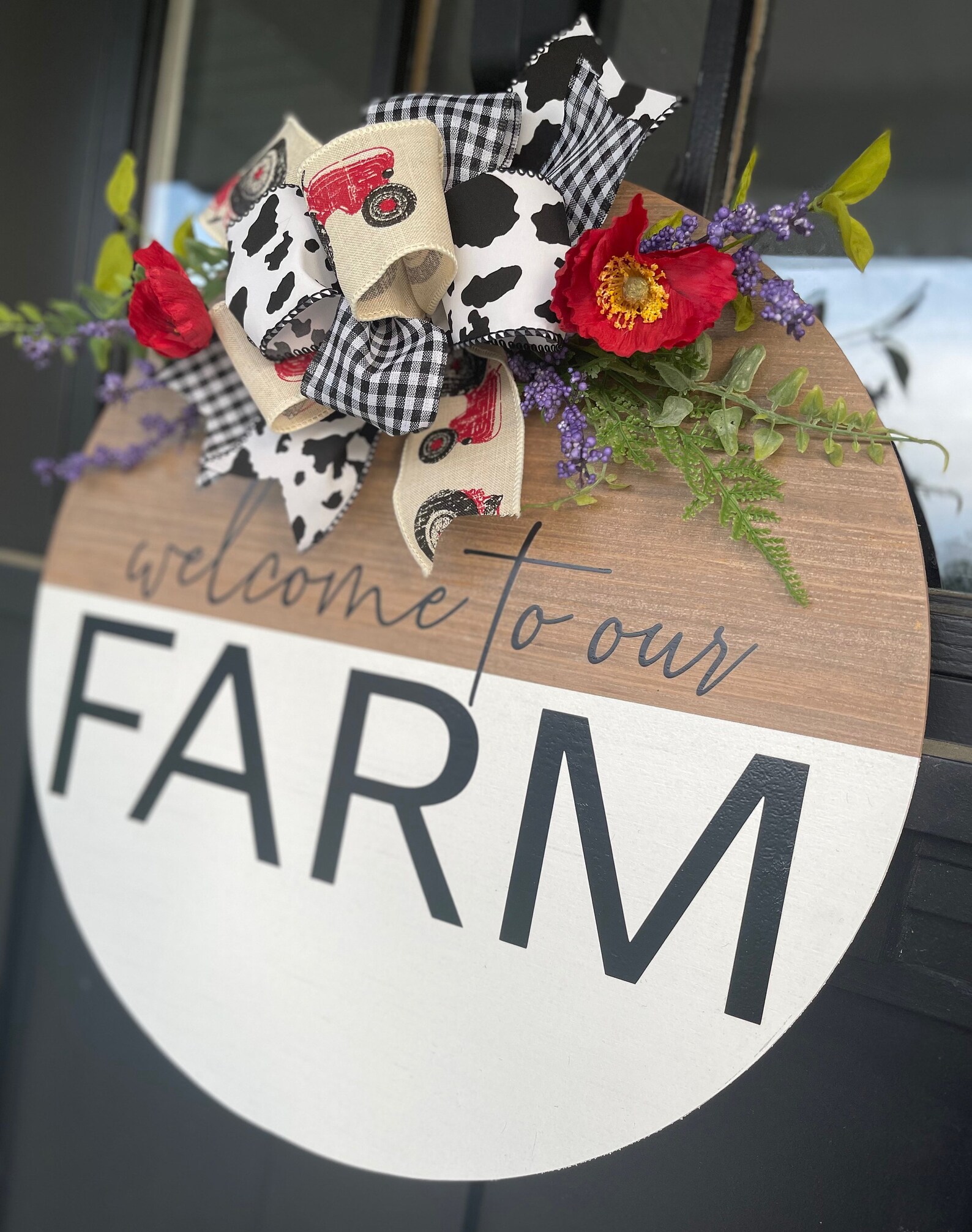 Farm Door Hanger Welcome Front Door Decor Farmhouse Door - Etsy