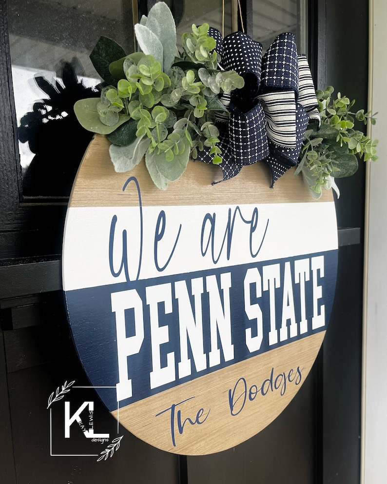 Penn State Wreath | Penn State Sign| Penn State Door Hanger | Penn ...
