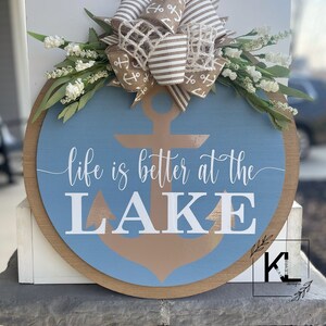 Lake House Front Door Decor | Lake House | Lake House Wreath | Life is Better at the Lake | Lake ...
