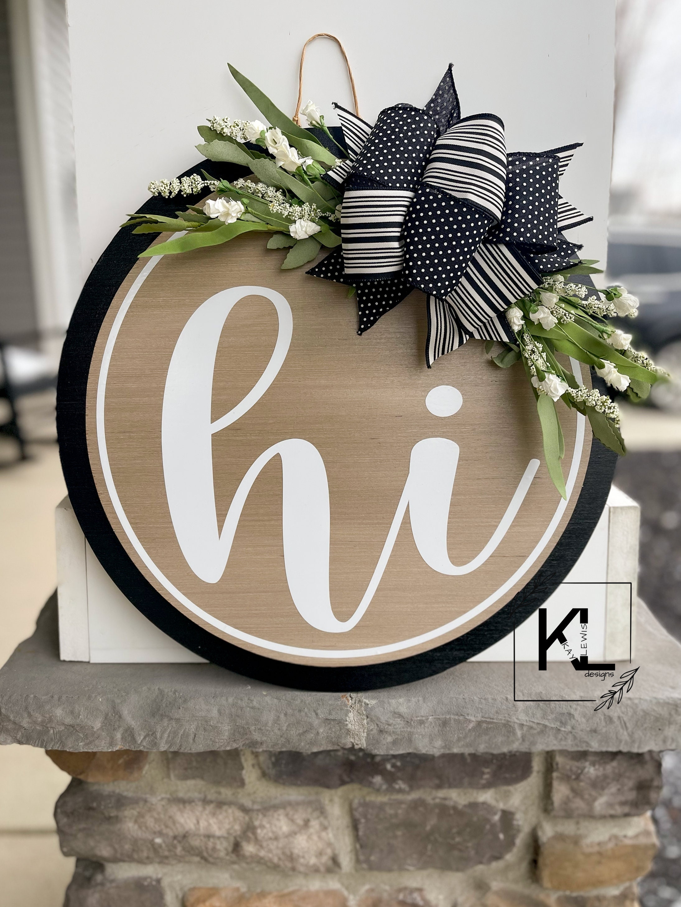 Front Door Decor | Welcome Sign | Hi Sign | Personalized | Front Door ...