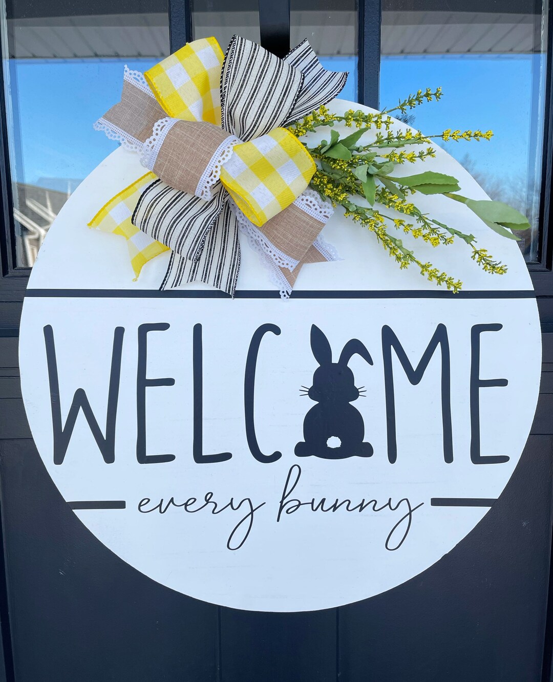 Easter Door Hanger Easter Front Door Decor Spring Door Hanger Welcome ...