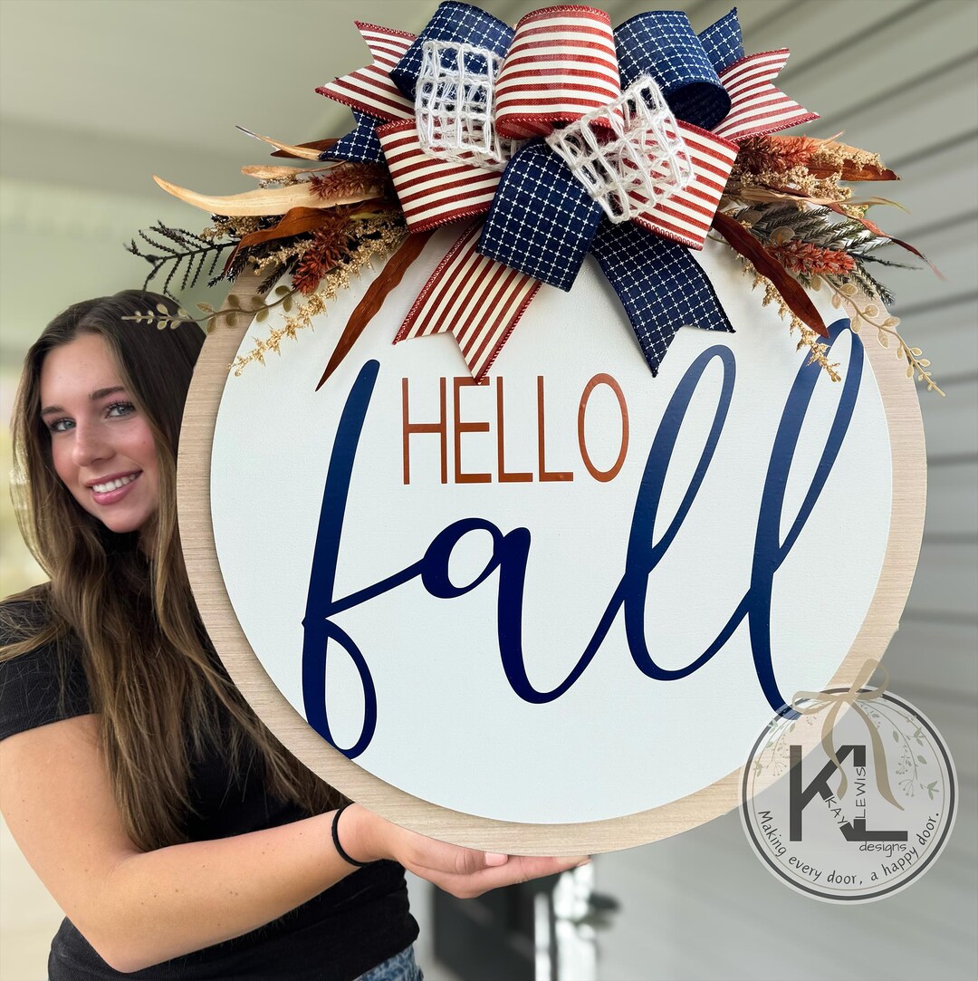 Fall Front Door Decor | Hello Fall | Fall Wreath | Fall Decor | Fall ...