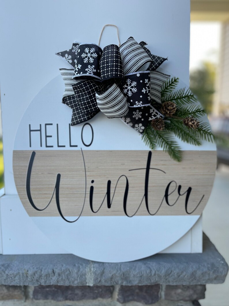 Winter Front Door Decor Front Door Wreath Winter Wreath - Etsy