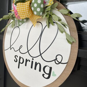 Spring Front Door Decor | Spring Door Hanger | Spring Door Sign ...