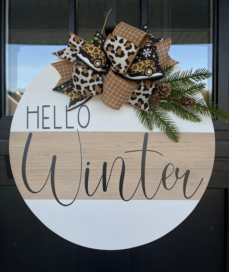 Winter Front Door Decor Front Door Wreath Winter Wreath - Etsy