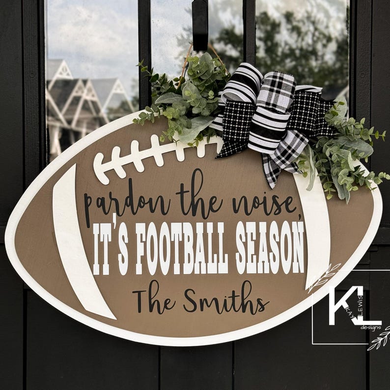 Football Front Door Decor | Football Sign | Football Sign | Football ...