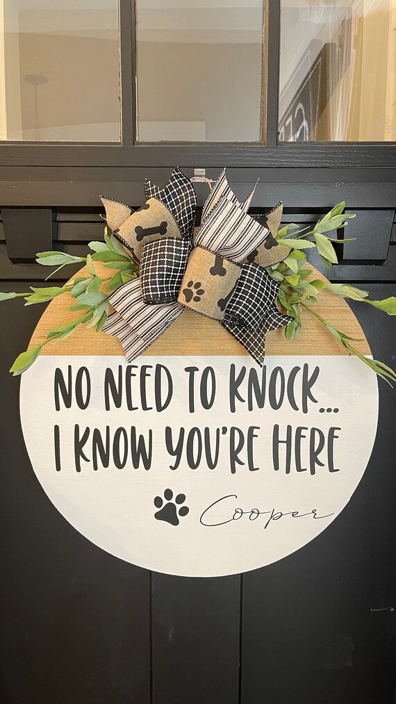 Dog Door Hanger Dog Door Sign Front Door Decor Front | Etsy