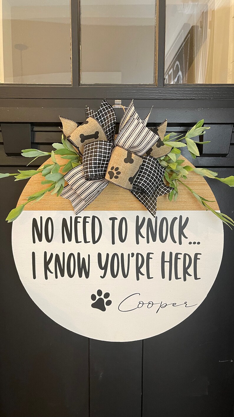 Dog Door Hanger Dog Door Sign Front Door Decor Front | Etsy