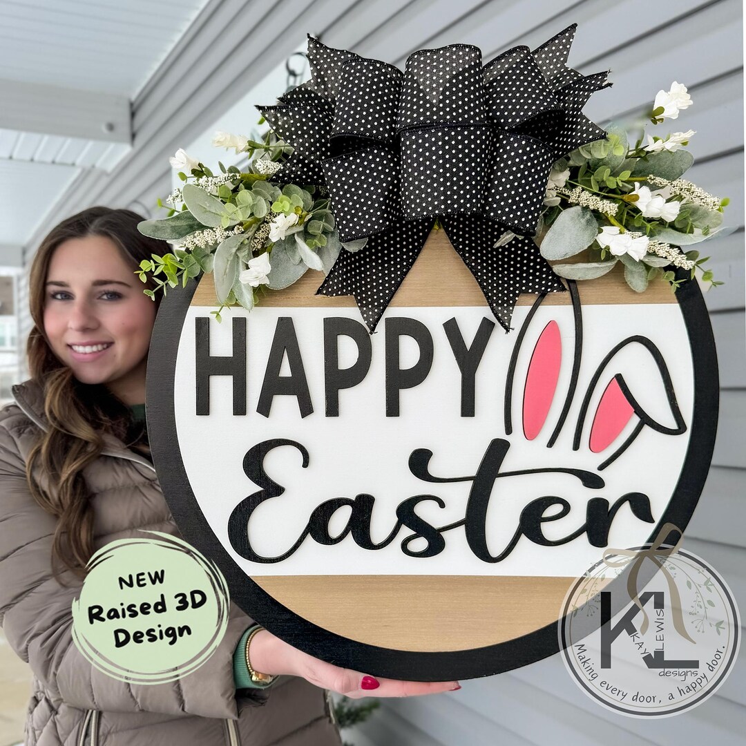 Easter Door Hanger | Easter Front Door Decor | Easter Door Wreath | Spring Door Hanger | Easter ...