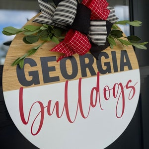 Georgia Door Wreath Front Door Decor UGA Door Hanger - Etsy