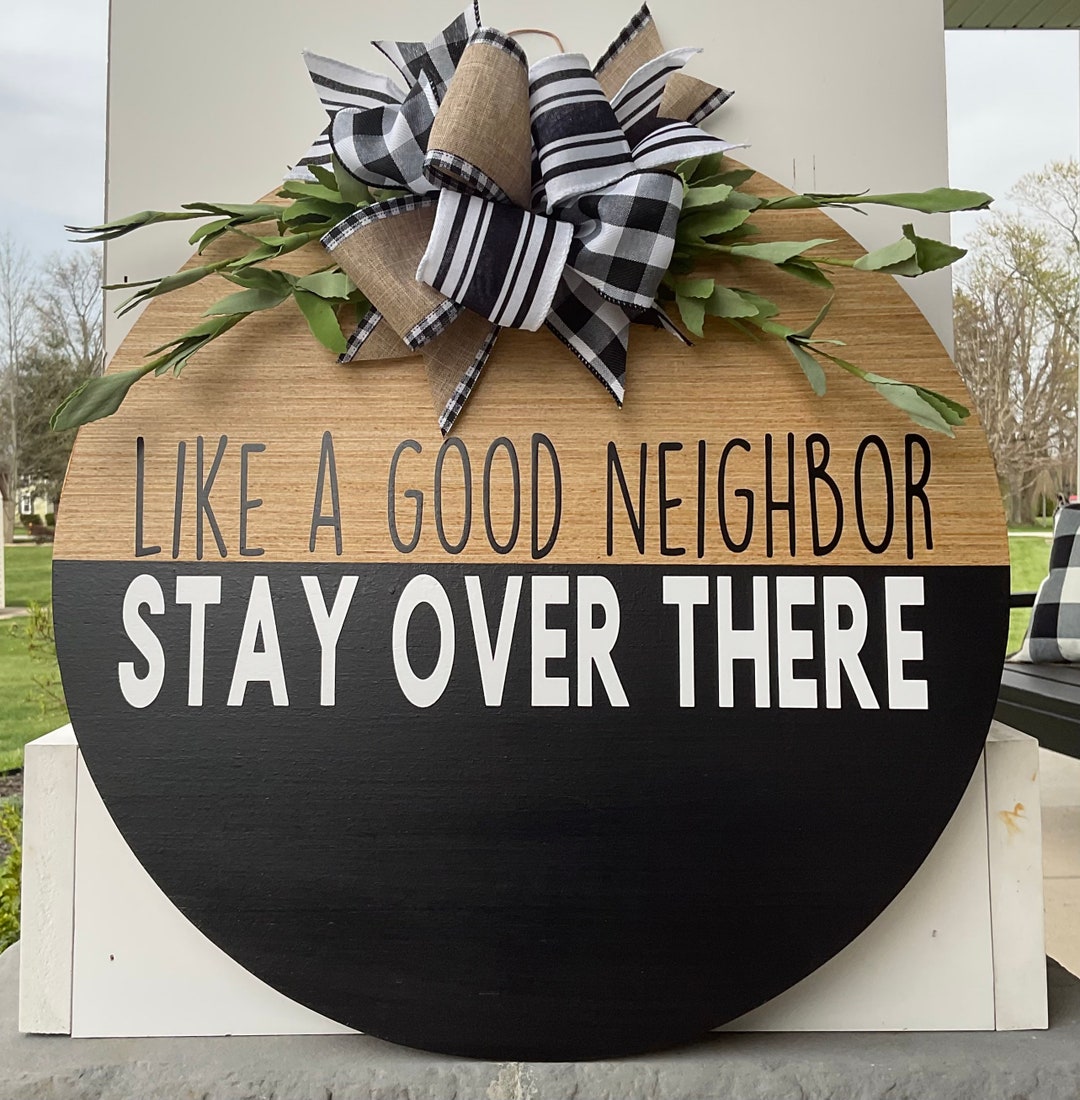 Front Door Decor | Funny Sign | 18" Front Door Wreath | Wreath | Door ...