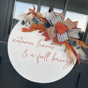 Fall Door Hanger | Fall Decor | Front Door Decor | Fall Porch Sign ...