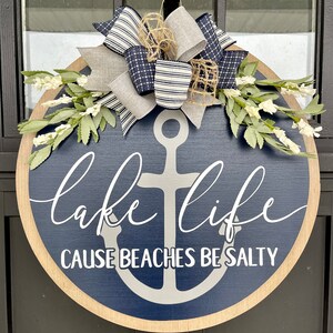 Lake Front Door Decor | Lake House | Front Door Wreath | Lake House ...