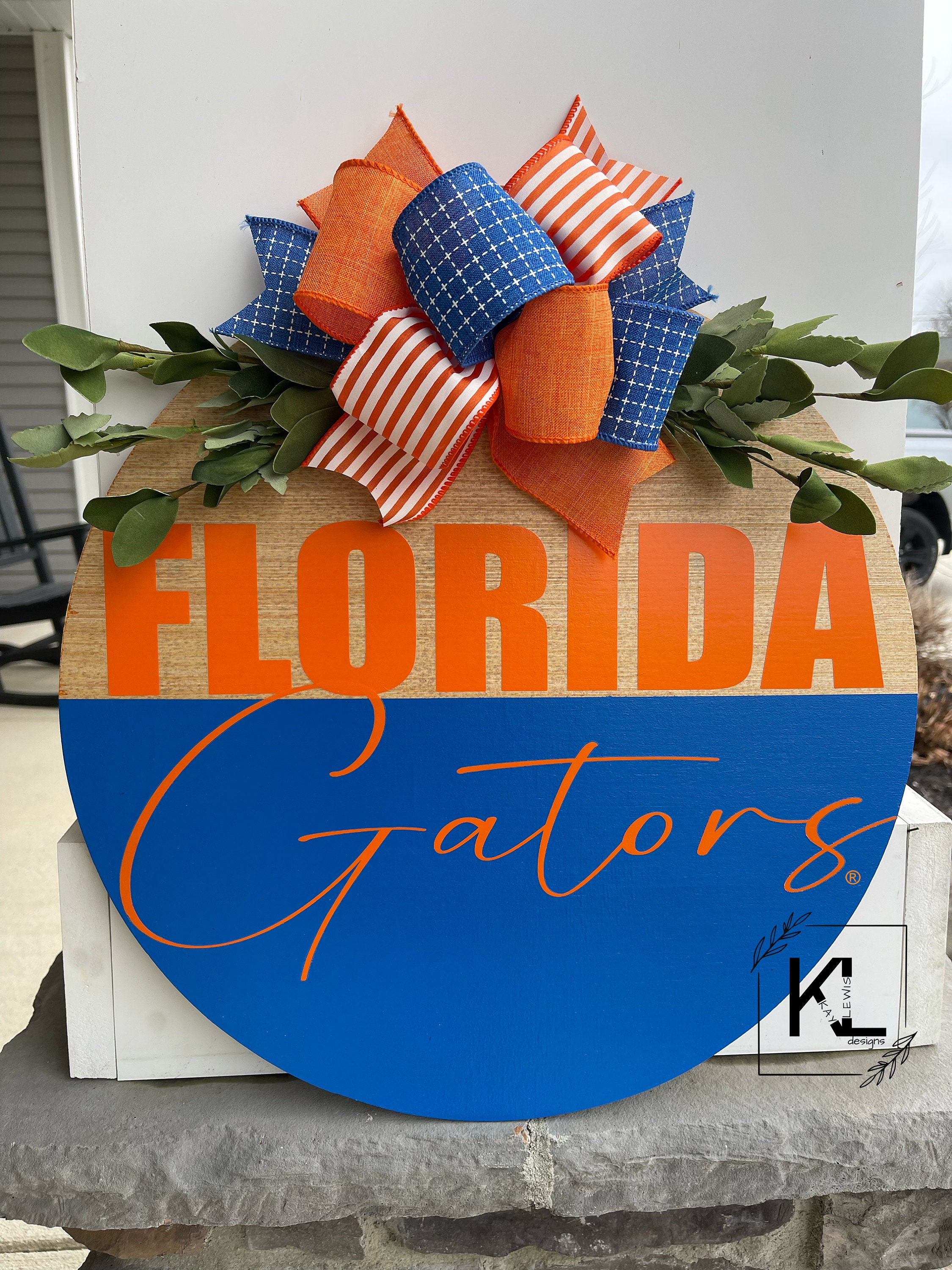 Florida Gators Door Wreath | Front Door Decor | Gators Door Hanger ...