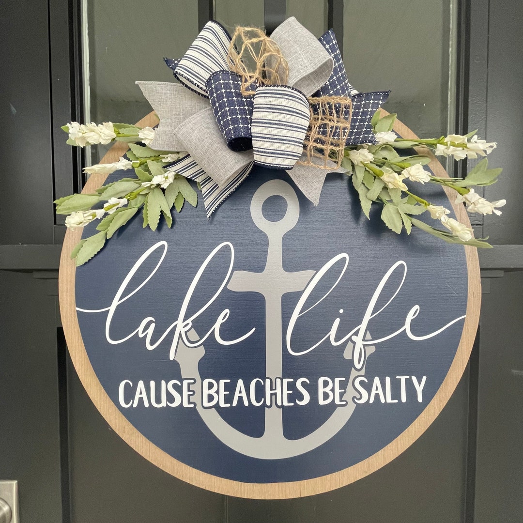 Lake Front Door Decor | Lake House | Front Door Wreath | Lake House ...