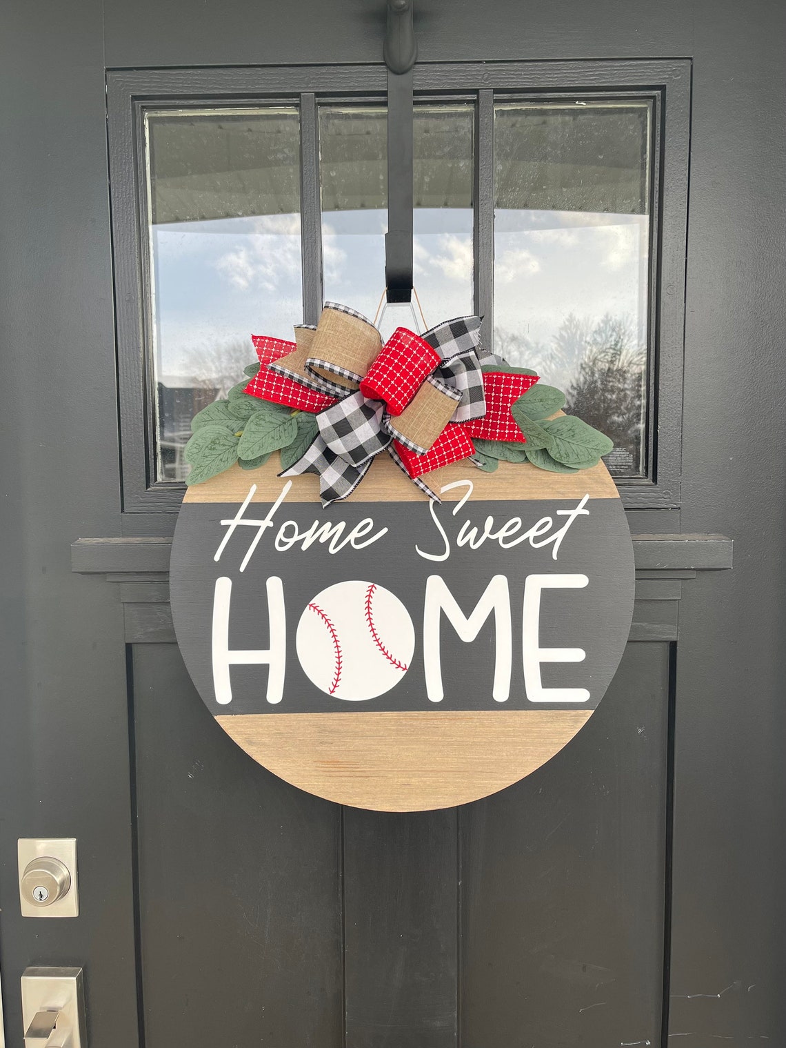 Baseball Door Hanger L Baseball Door Sign Baseball Welcome - Etsy