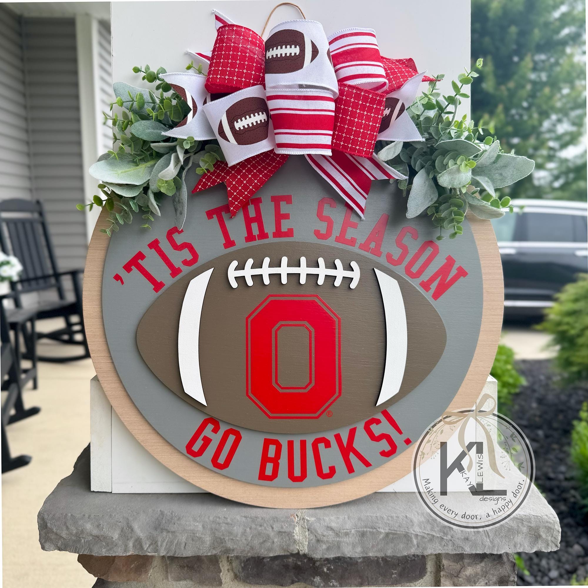 Ohio State Door Hanger | Ohio State Buckeyes | Ohio State Wreath ...
