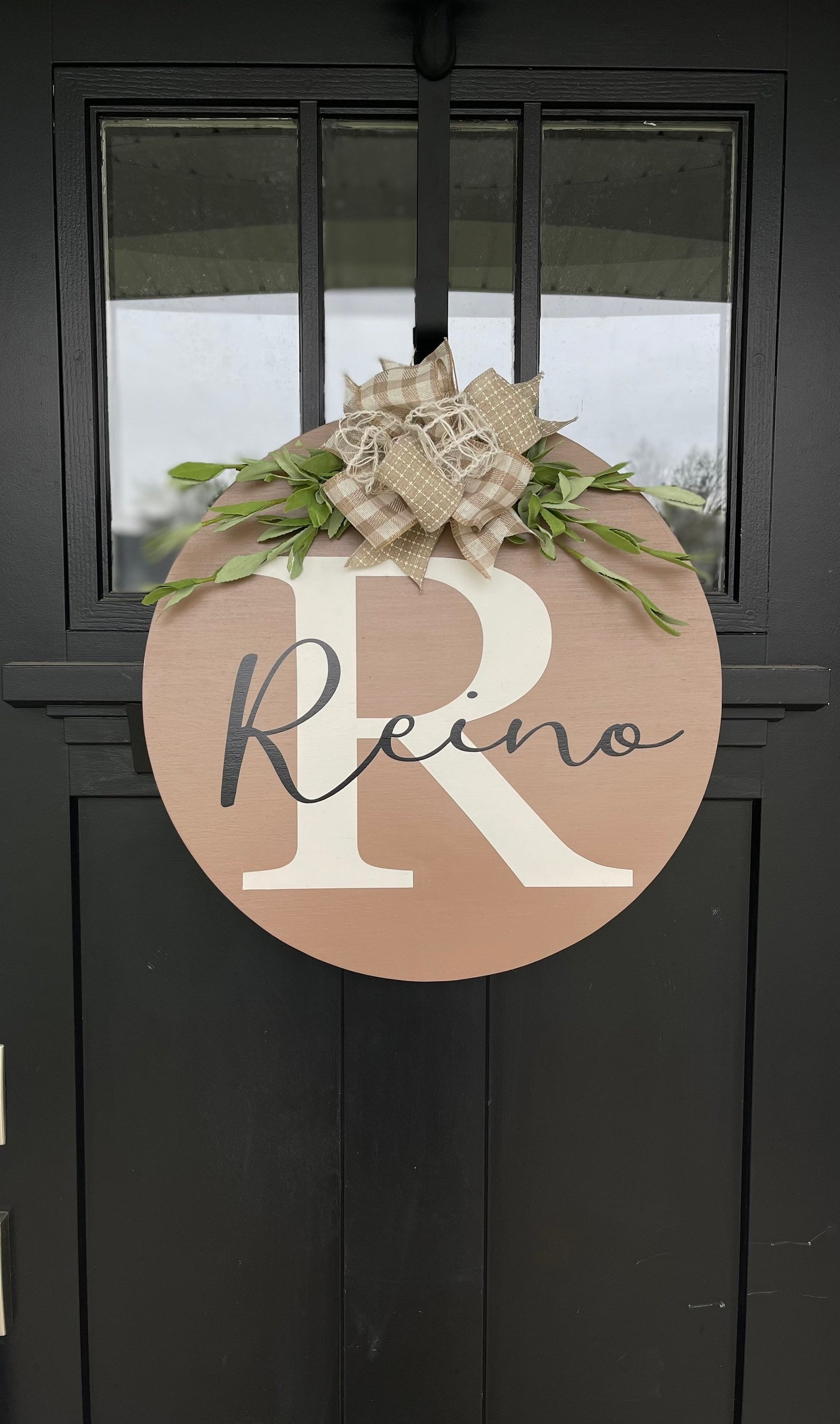 Last Name Door Hanger Front Door Decor Last Name Door Sign | Etsy