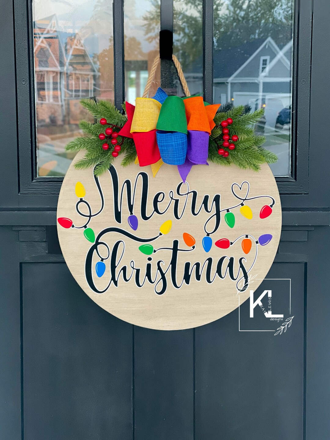 Christmas Pride Front Door Decor | Gay Pride Christmas | Christmas ...